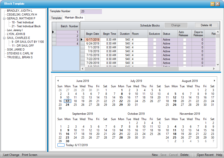 Block Template Maintenance